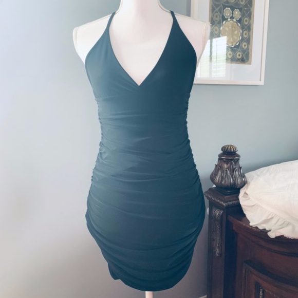 Missguided | Dresses | Missguided Black Ruched Lbd Bodycon Mini | Poshmark